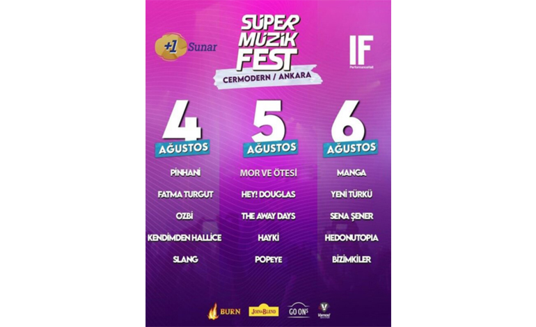 Süper Müzik Fest 4-5-6 Ağustos’ta CerModern | İstiklal Caddesi Kültür Sanat